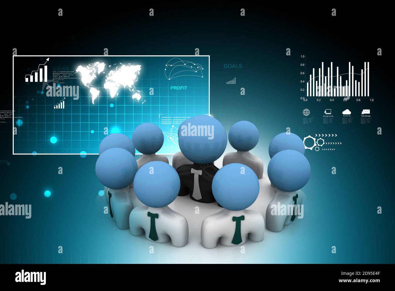 Business group with leader Stock Photo - Alamy