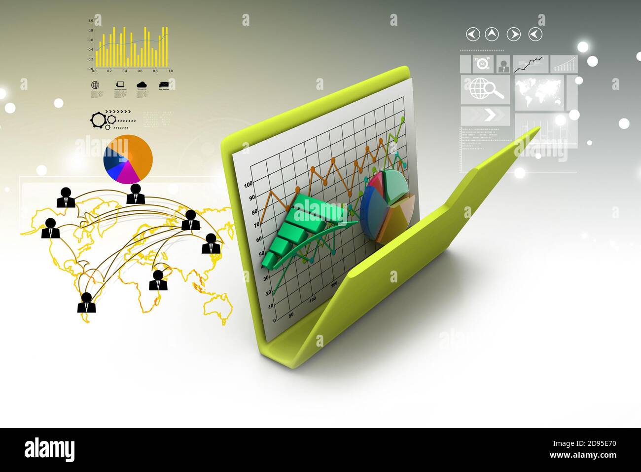 folder with diagram, chart, graph Stock Photo - Alamy