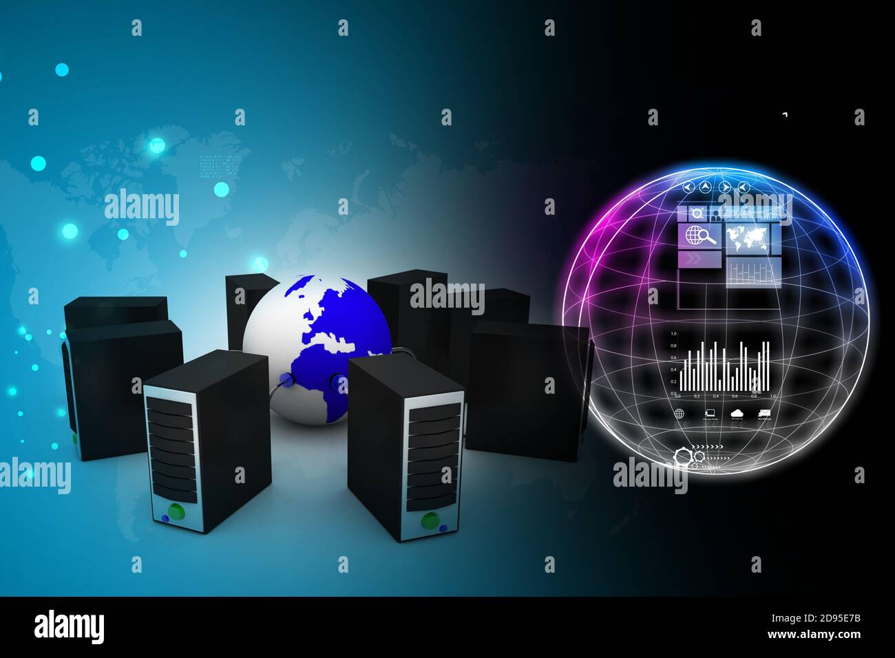 Global computer network Stock Photo - Alamy