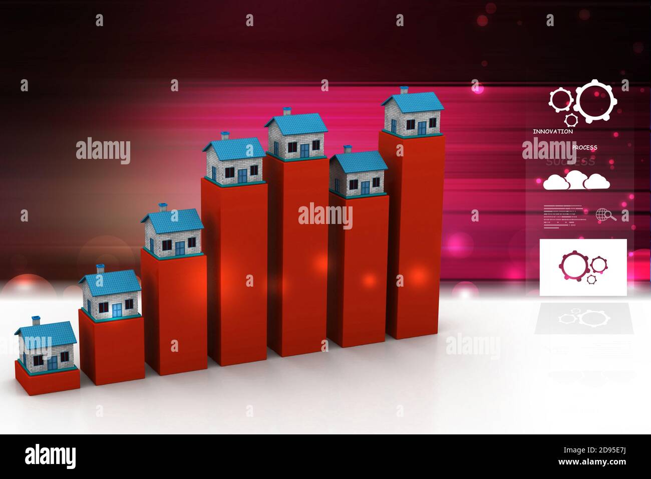 Graph of home sale Stock Photo - Alamy