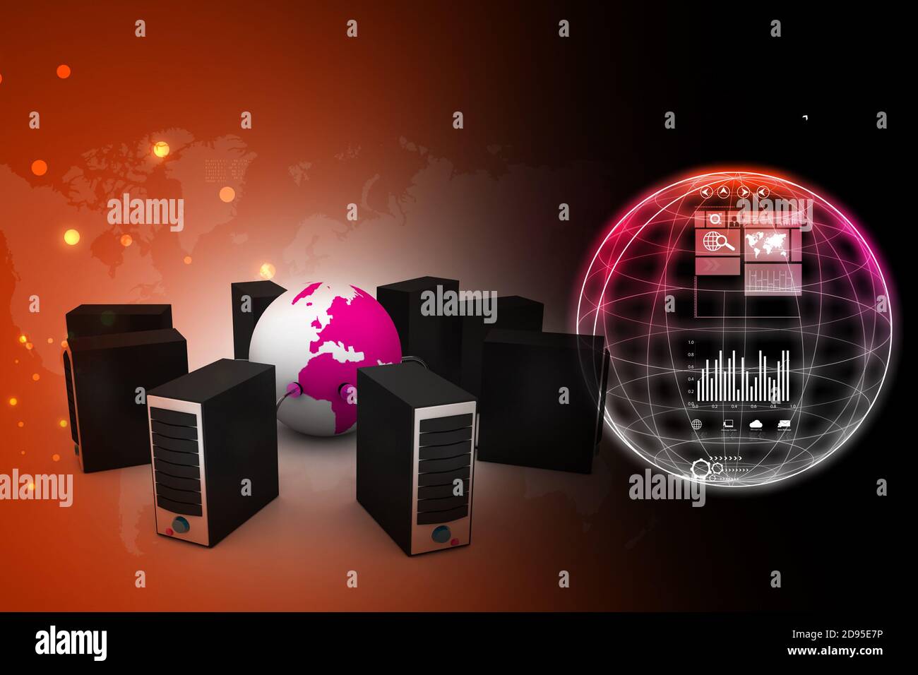 Global computer network Stock Photo - Alamy