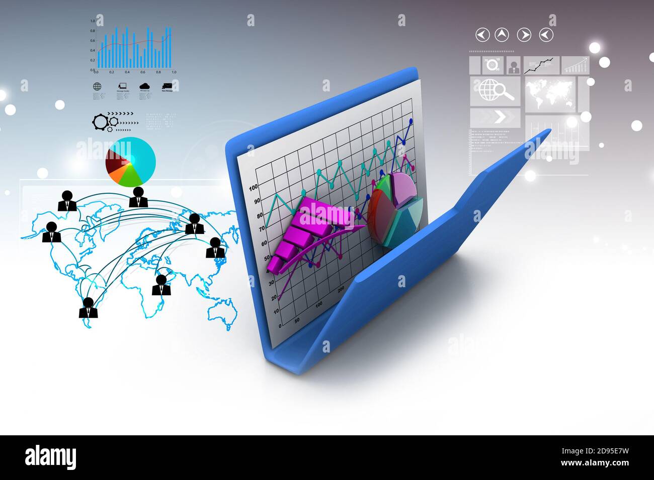 folder with diagram, chart, graph Stock Photo - Alamy