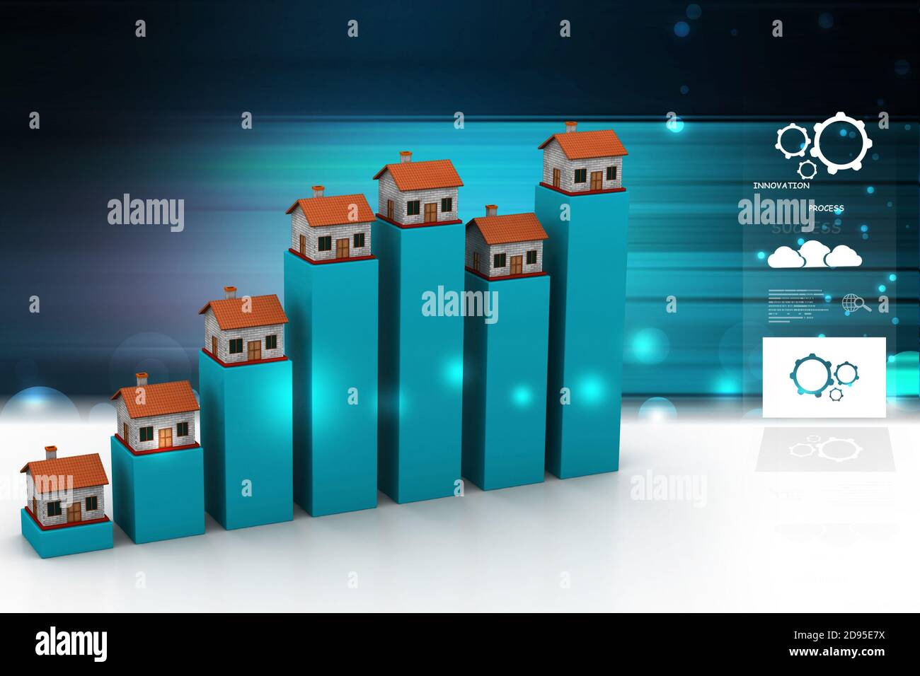 Graph of home sale Stock Photo - Alamy
