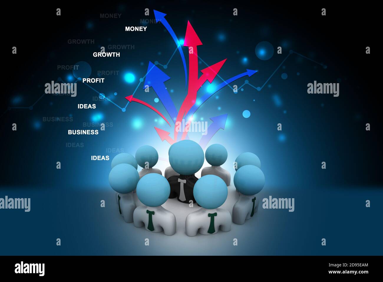 Business group with leader Stock Photo - Alamy
