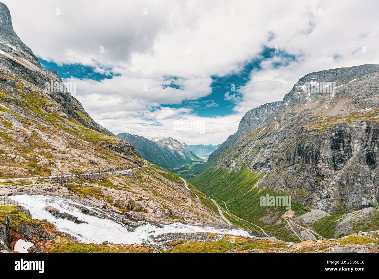 Trollstigen, Andalsnes, Norway. Serpentine Mountain Road Trollstigen ...