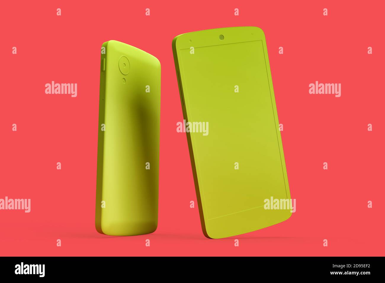 Minimalistic composition with pair of smartphones Stock Photo - Alamy