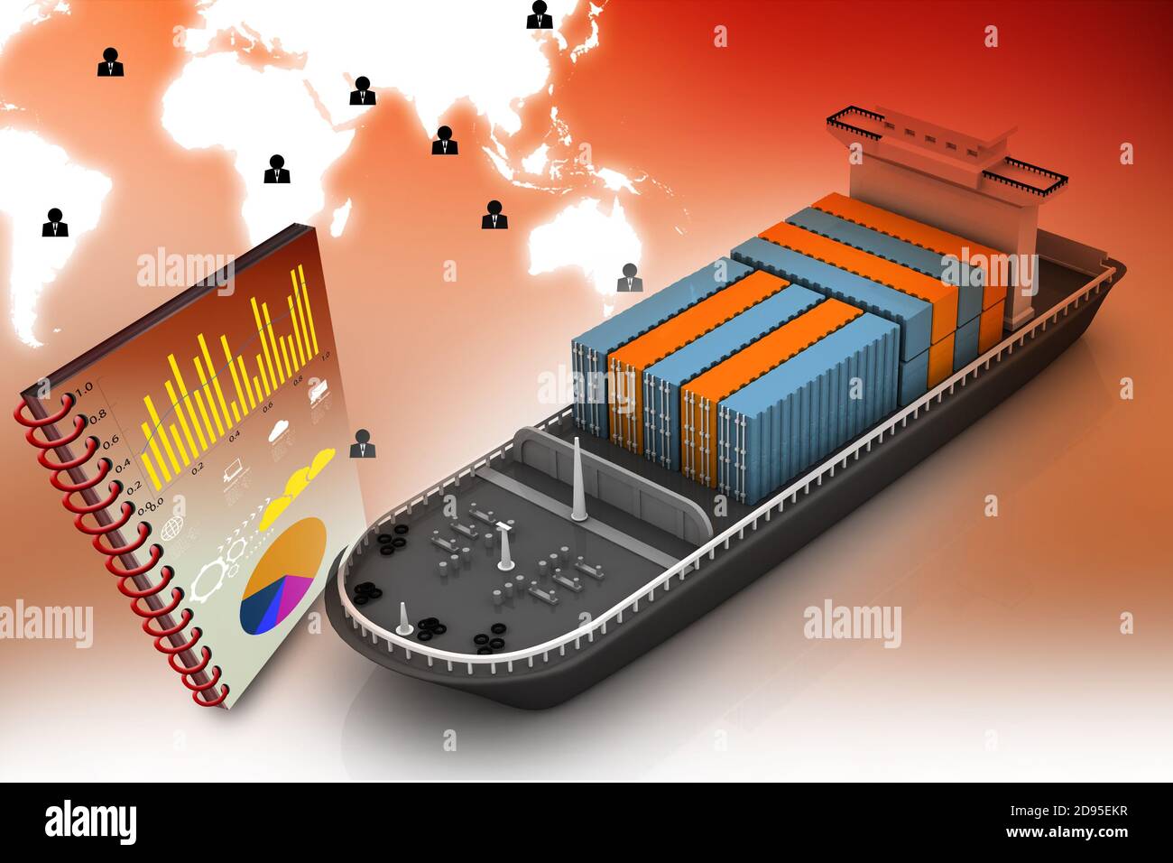 3d cargo ship Stock Photo - Alamy