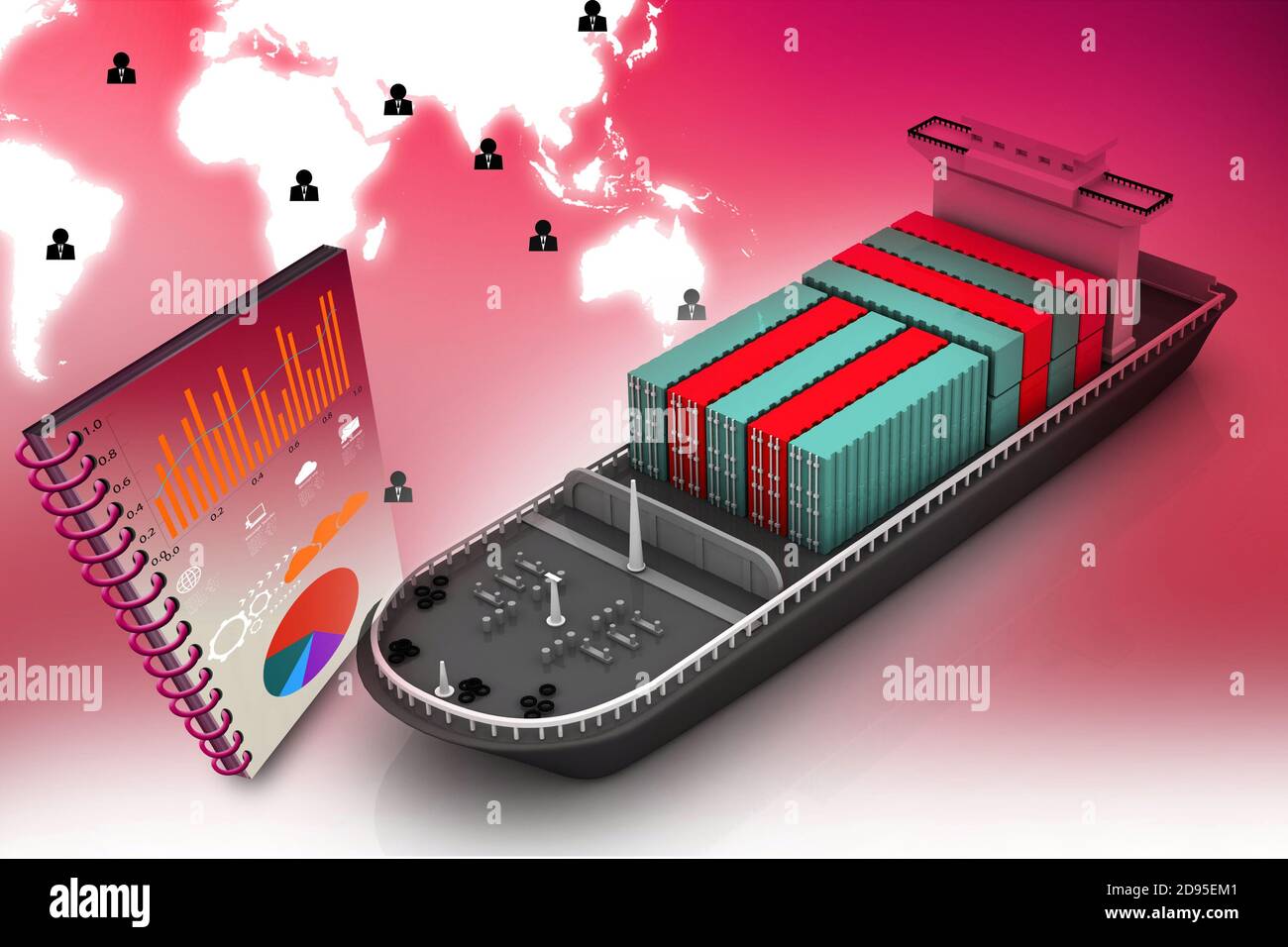 3d cargo ship Stock Photo - Alamy