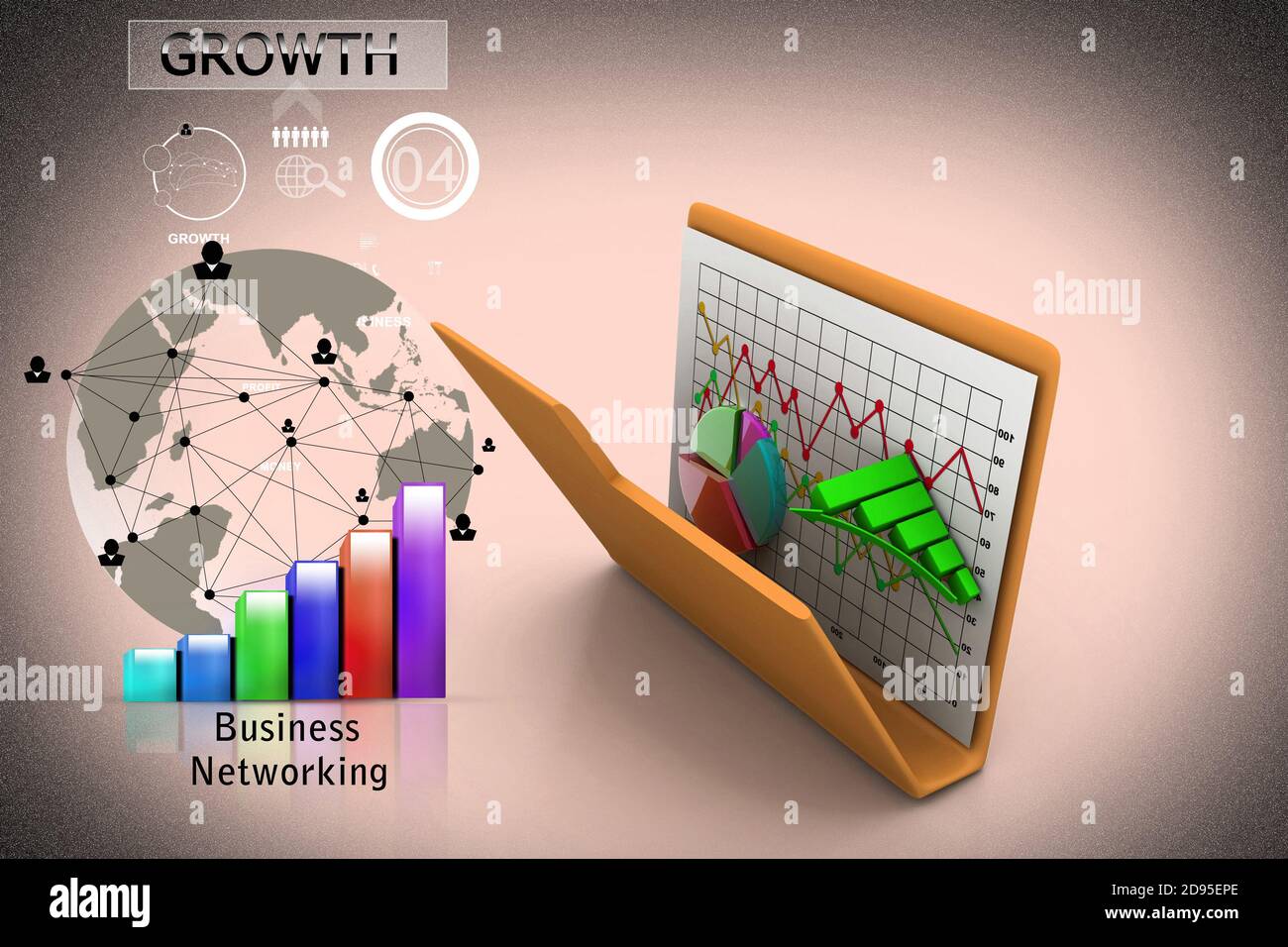 folder with diagram, chart, graph Stock Photo - Alamy