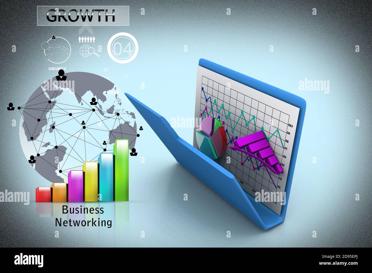 folder with diagram, chart, graph Stock Photo - Alamy