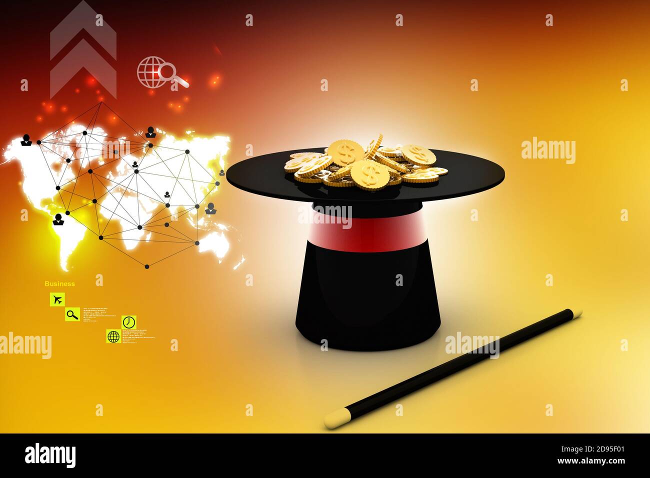 Magician coins hi-res stock photography and images - Alamy