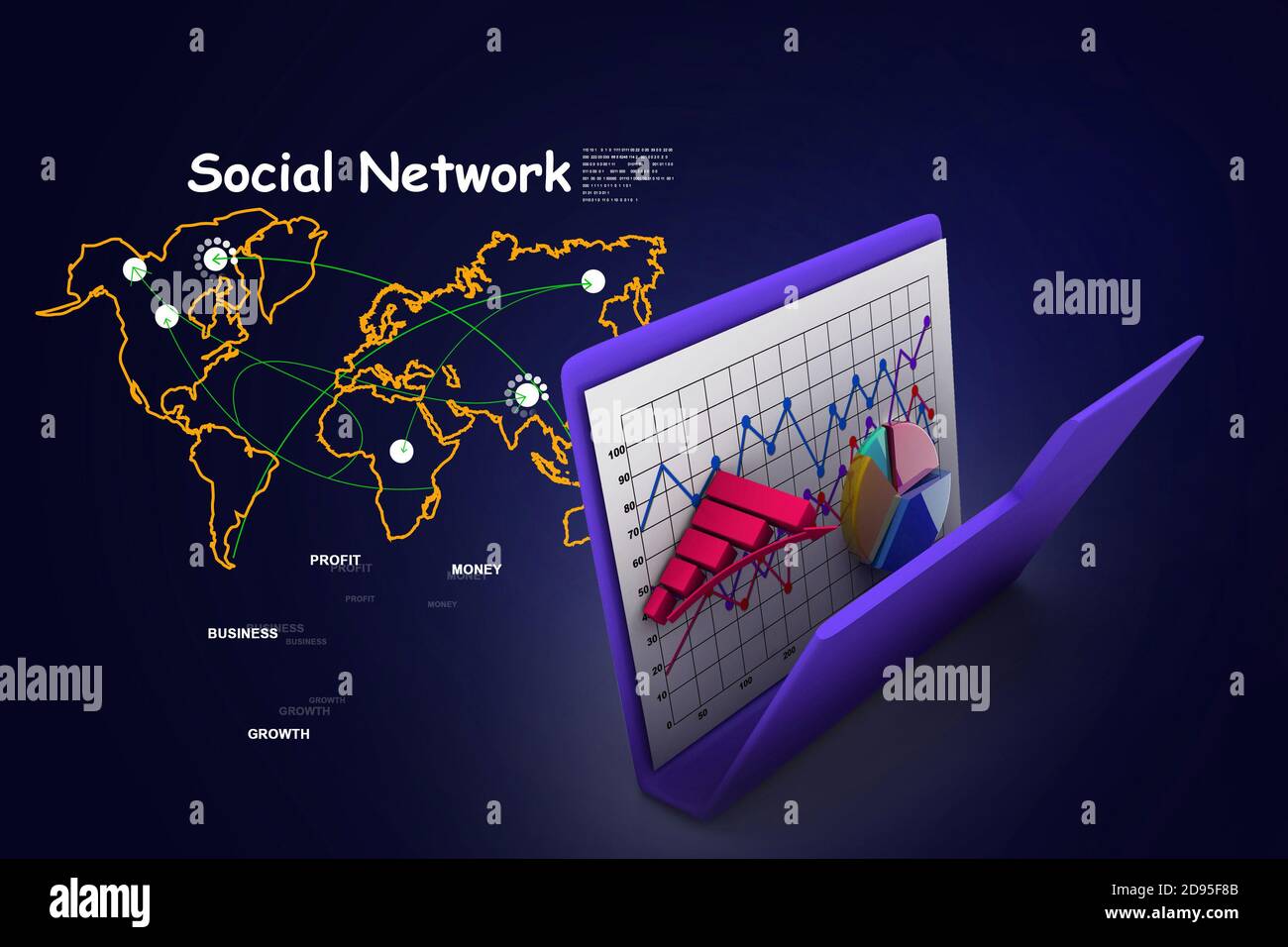 folder with diagram, chart, graph Stock Photo - Alamy