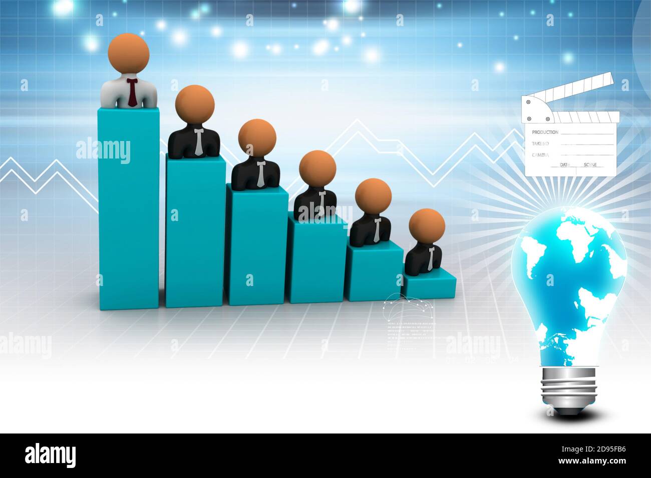 Business people, graph Stock Photo - Alamy