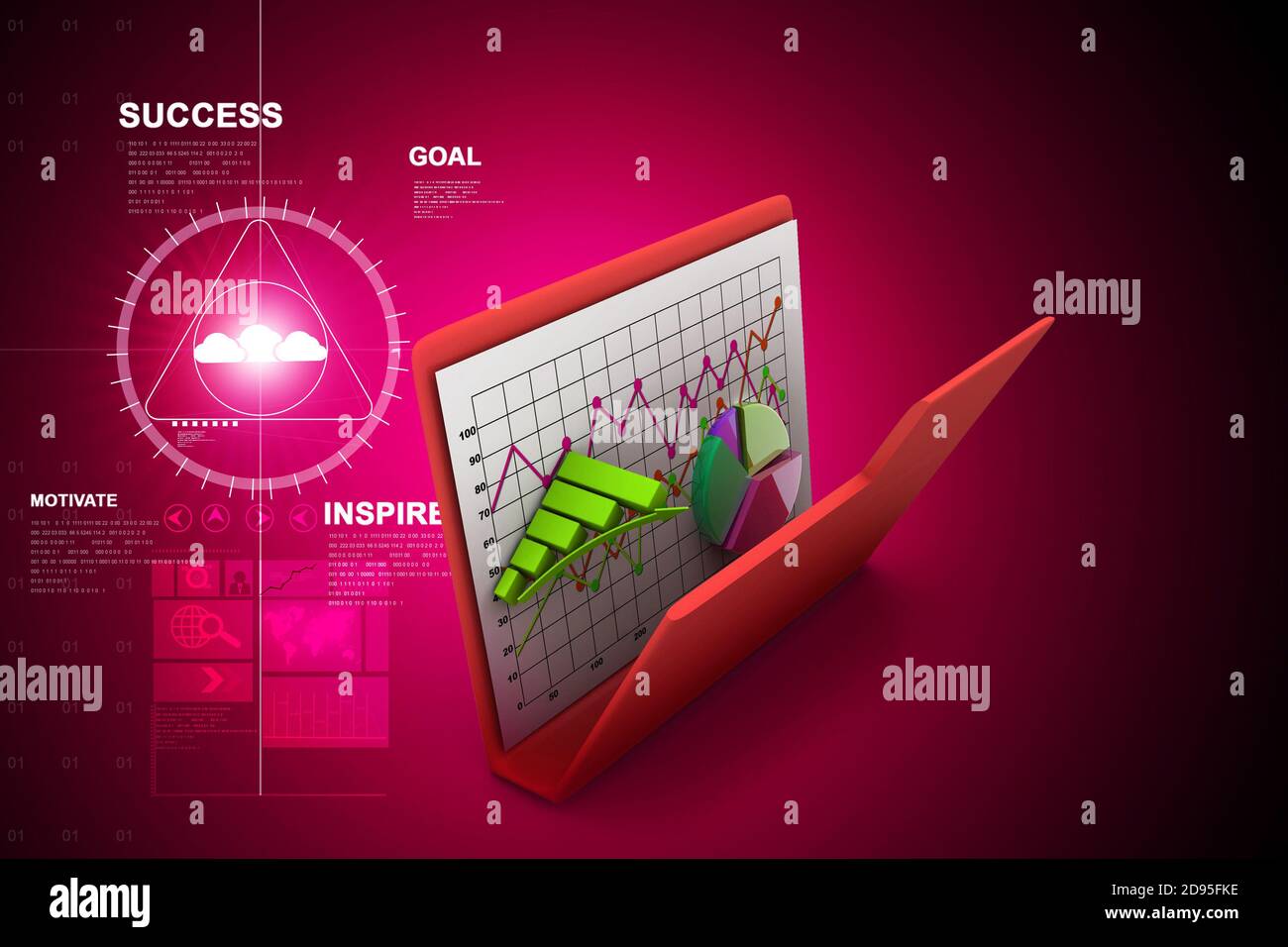 folder with diagram, chart, graph Stock Photo - Alamy