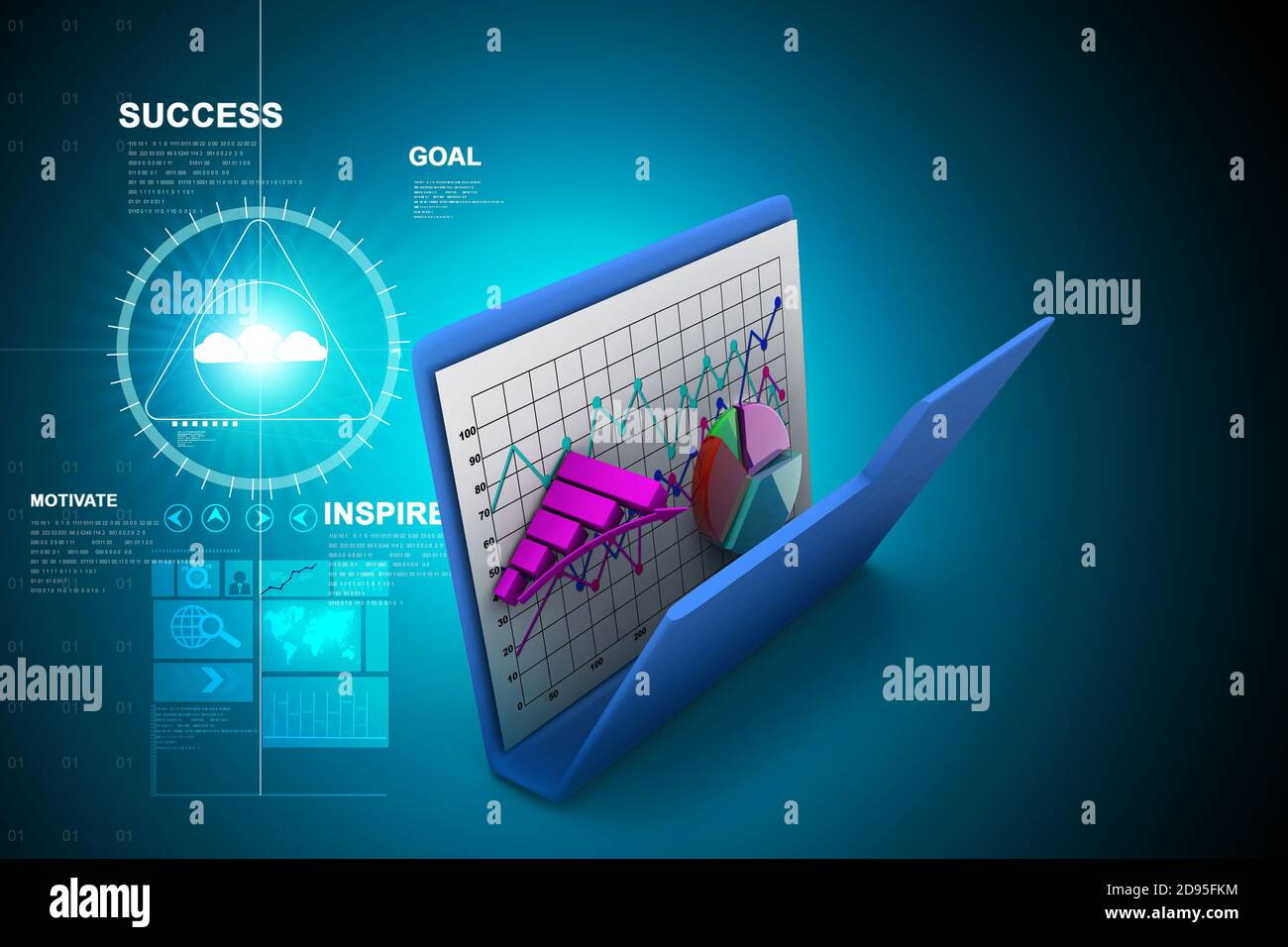 folder with diagram, chart, graph Stock Photo - Alamy