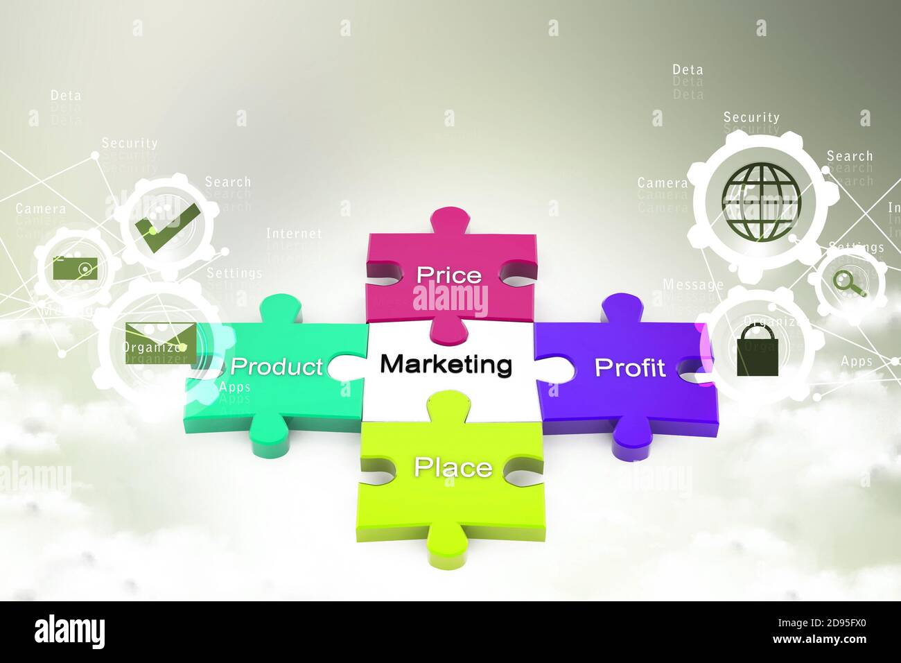 Marketing puzzle concept Stock Photo - Alamy