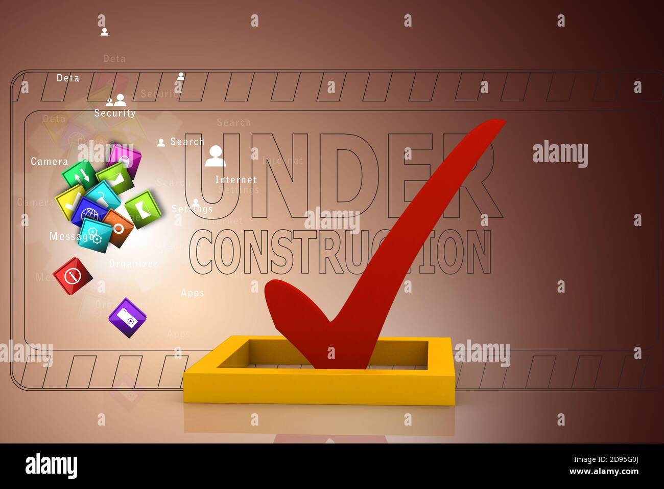 3d Multi Use Check Box With Check Stock Photo - Alamy