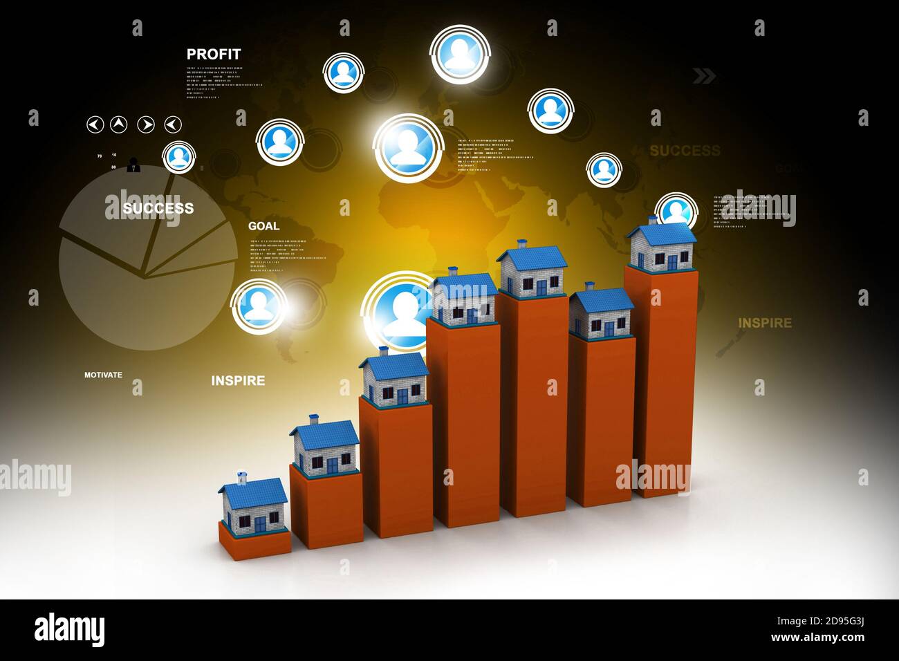 Graph of home sale Stock Photo - Alamy