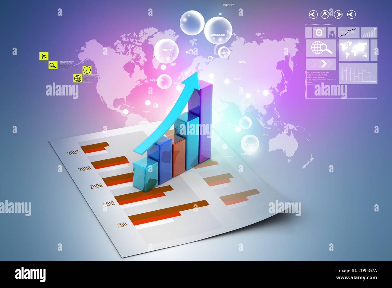 Business growth graph Stock Photo - Alamy