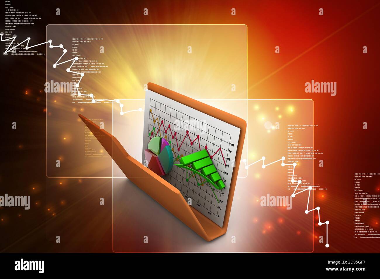 folder with diagram, chart, graph Stock Photo - Alamy