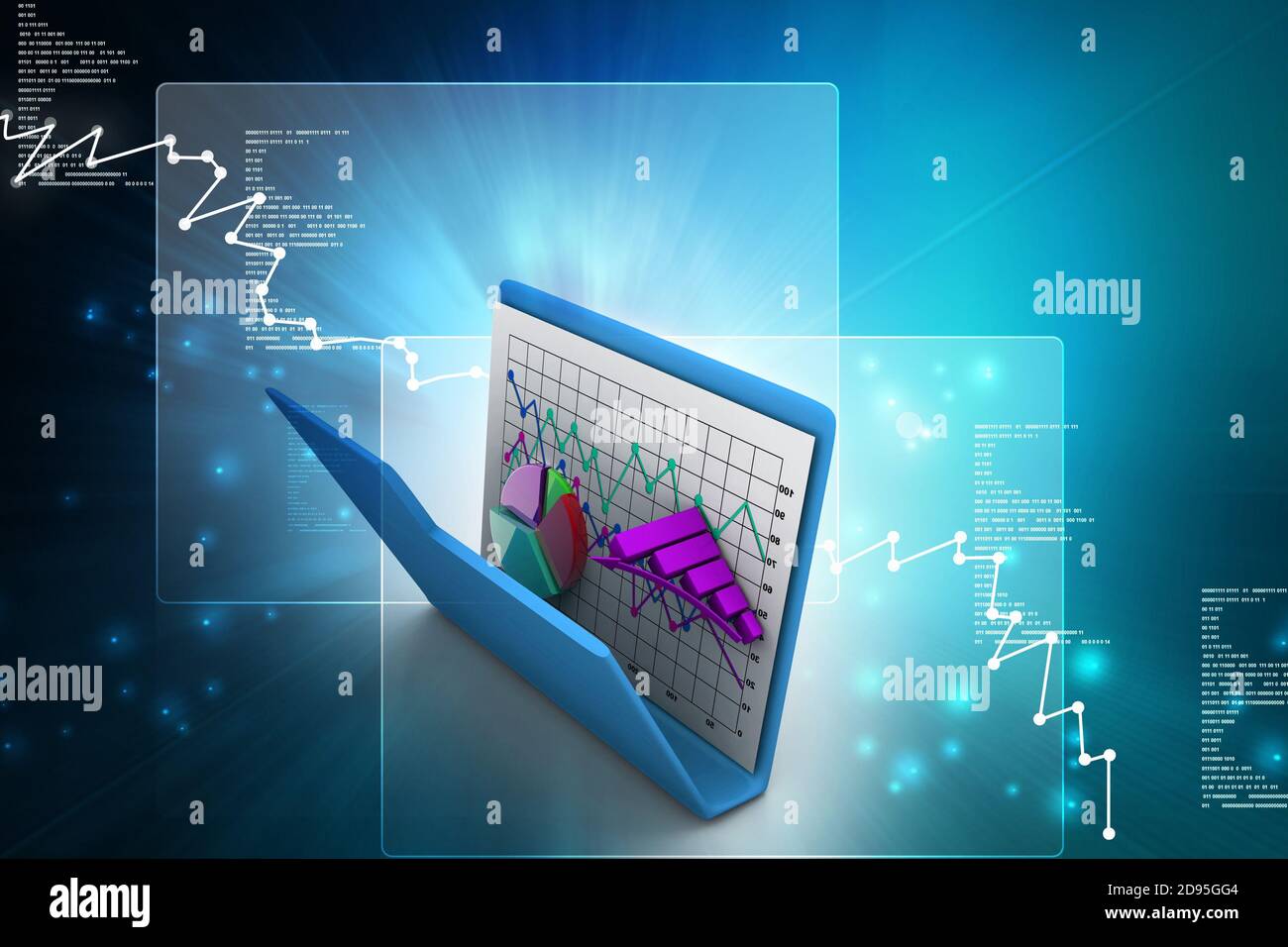 folder with diagram, chart, graph Stock Photo - Alamy
