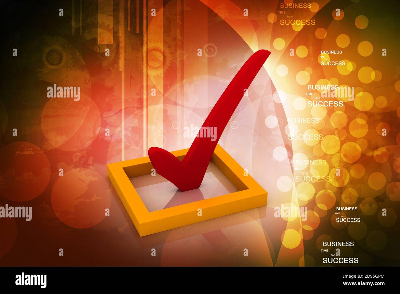 3d multi use check box with check Stock Photo - Alamy