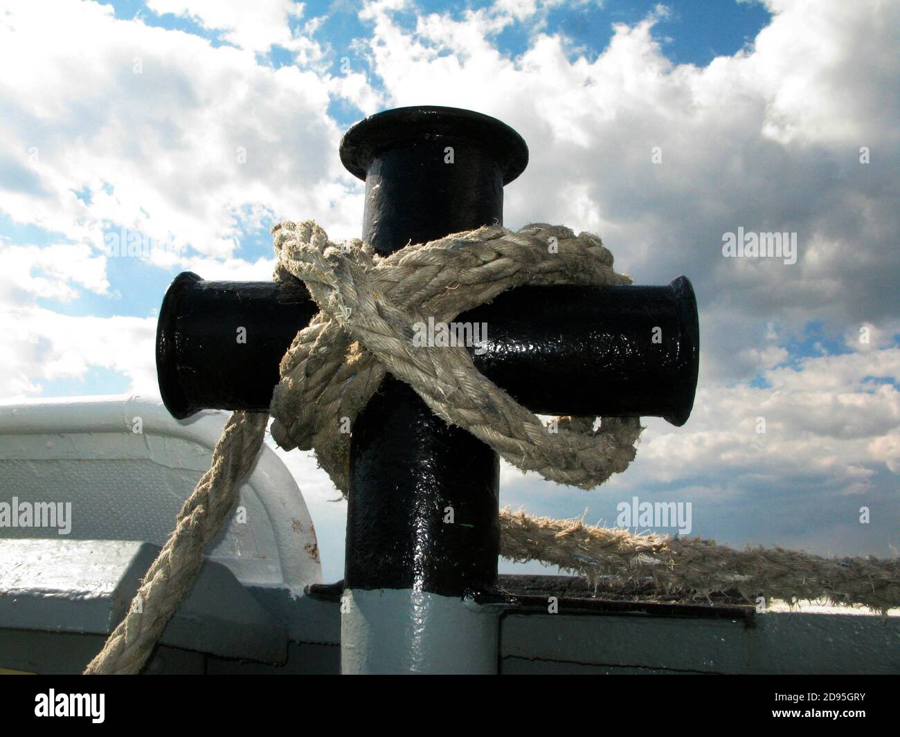 important equipment on every ship, a rope for securing a vessel Stock ...