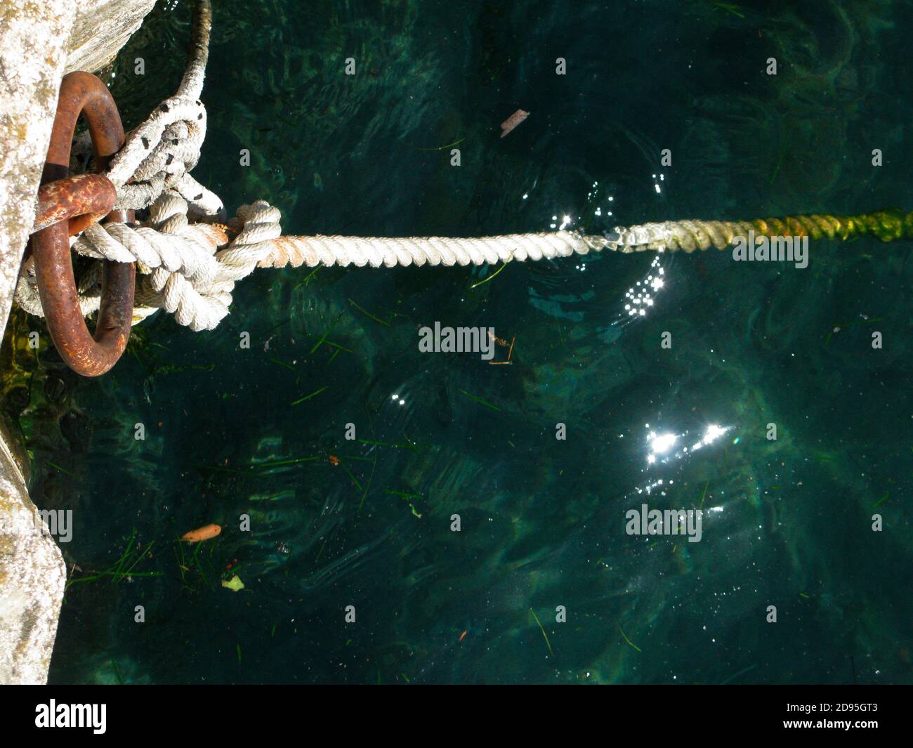 important equipment on every ship, a rope for securing a vessel Stock ...