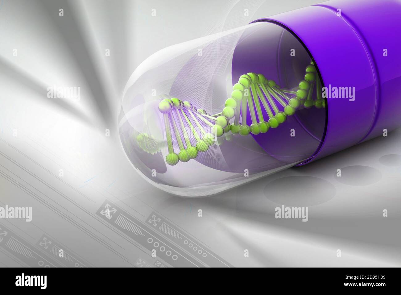 Dna in pill Stock Photo - Alamy