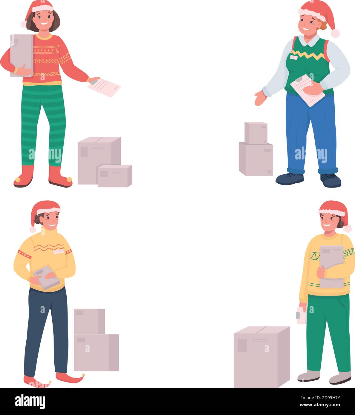Christmas postman Cut Out Stock Images & Pictures - Alamy