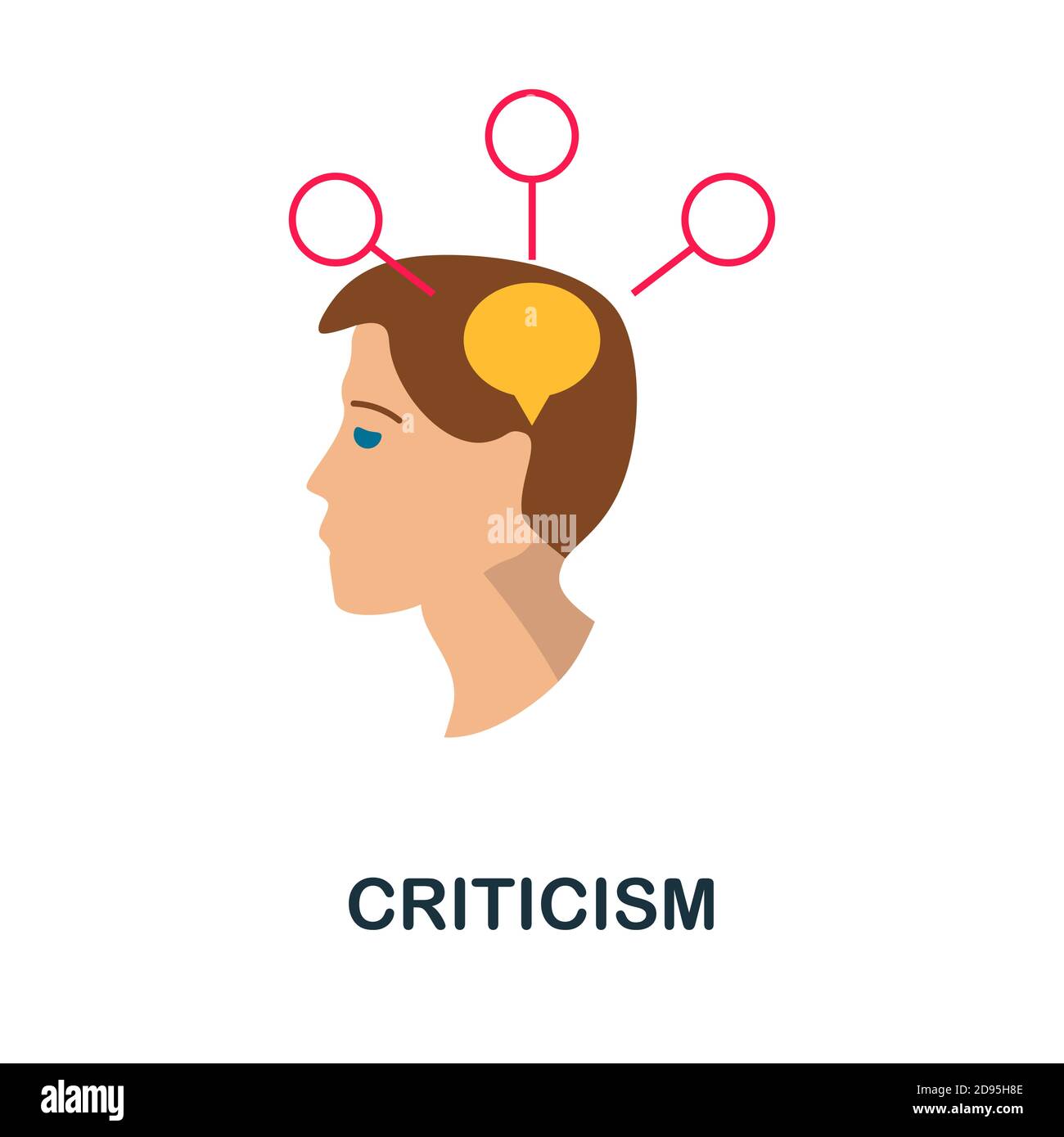 Criticism icon. Simple element from critical thinking collection ...