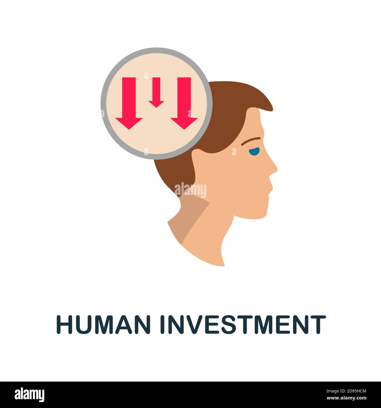 Human Investment icon. Simple element from critical thinking collection ...