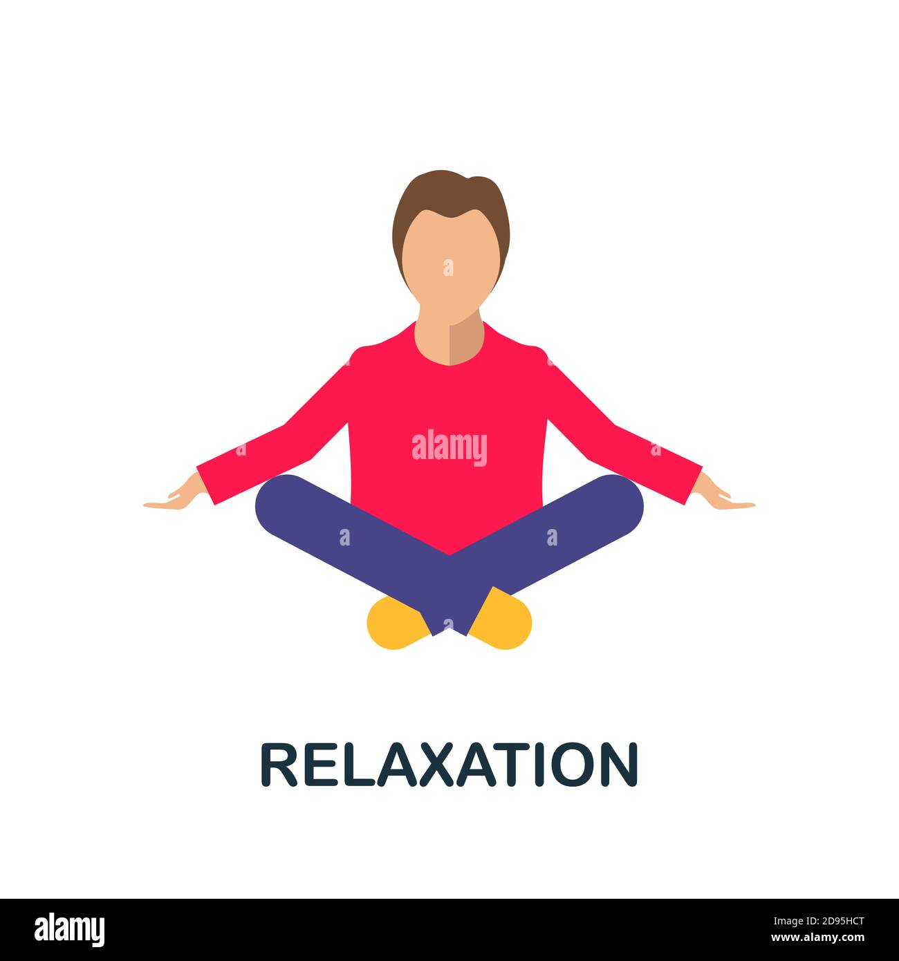 Relaxation icon. Simple element from critical thinking collection ...