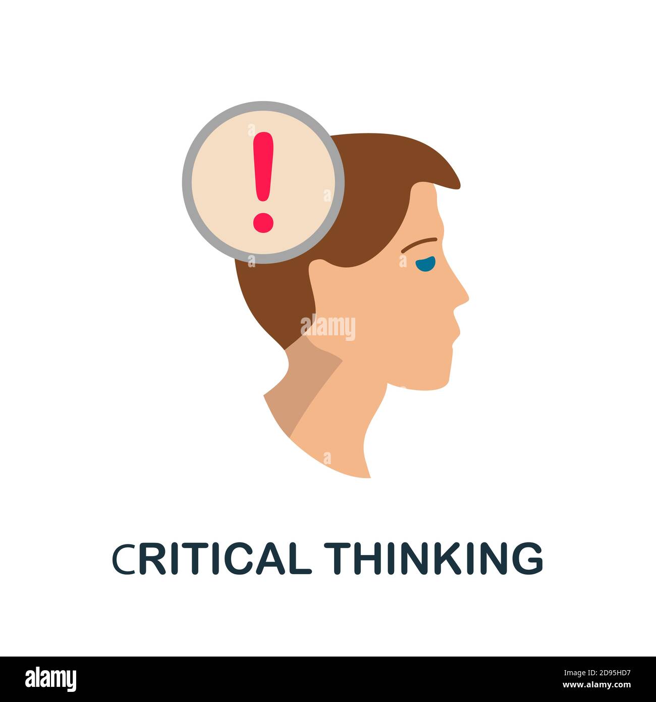 Critical Thinking icon. Monochrome simple critical Thinking icon for ...
