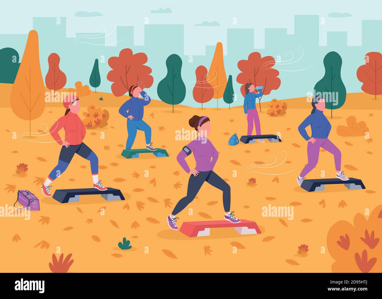 Group outdoor gym Stock Vector Images - Alamy