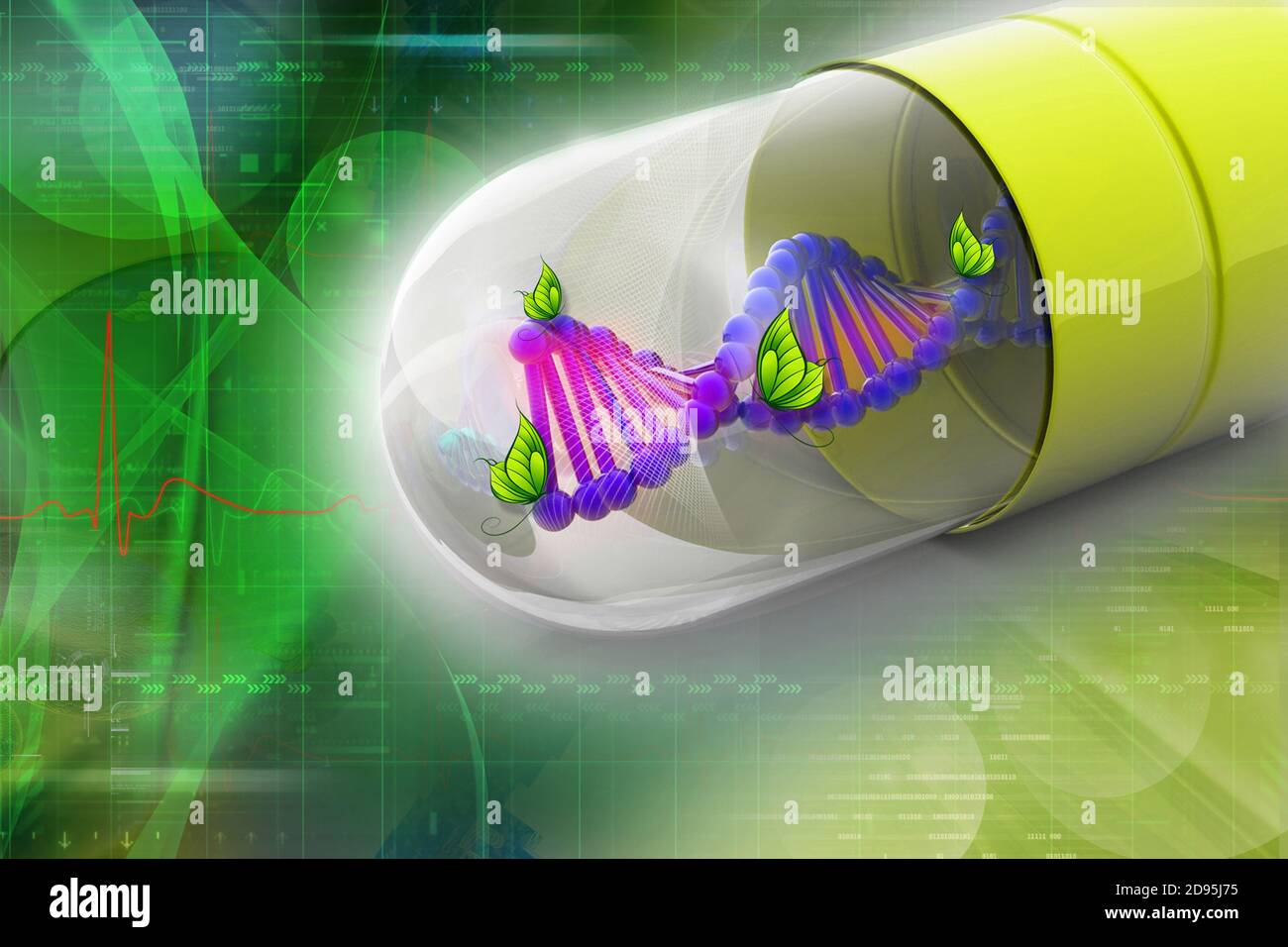 Dna in pill Stock Photo - Alamy