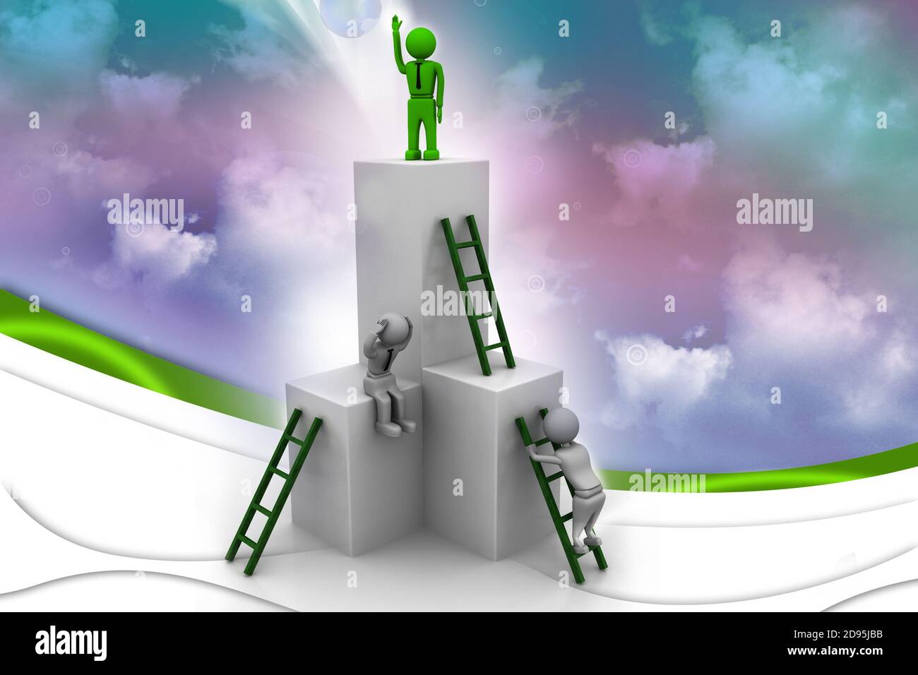 Ladder to success Stock Photo - Alamy
