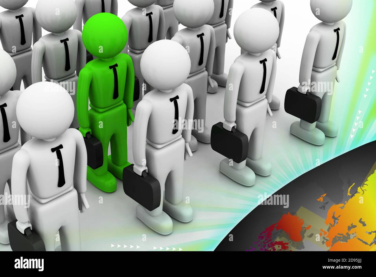 Strong team with leader Stock Photo - Alamy