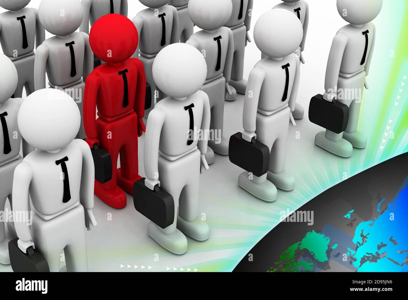 Strong team with leader Stock Photo - Alamy