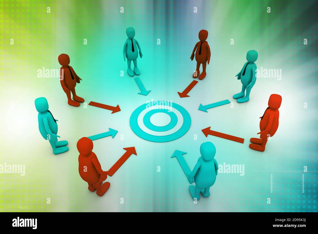 Team work target with leaders Stock Photo - Alamy