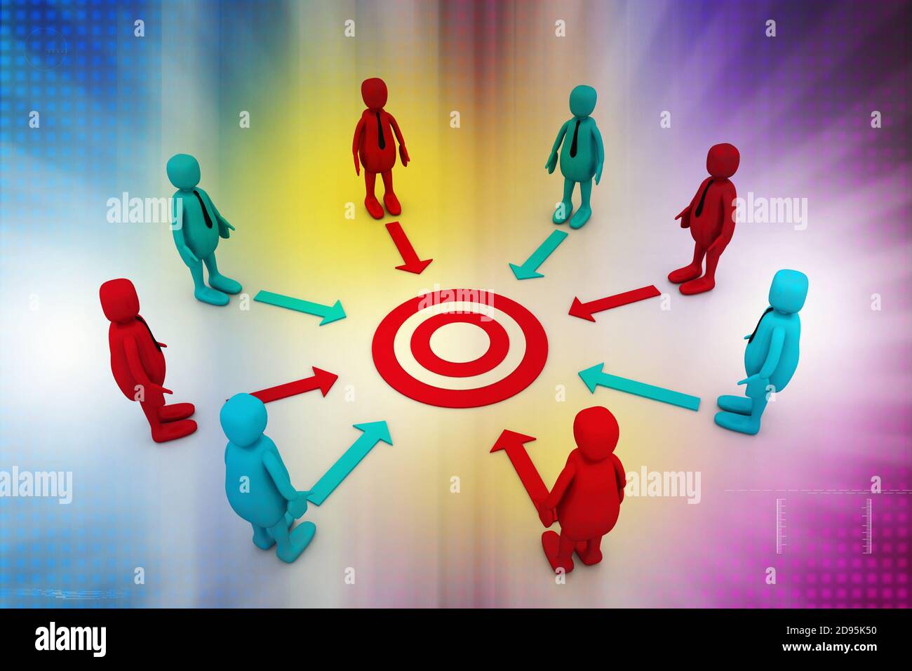 Team work target with leaders Stock Photo - Alamy