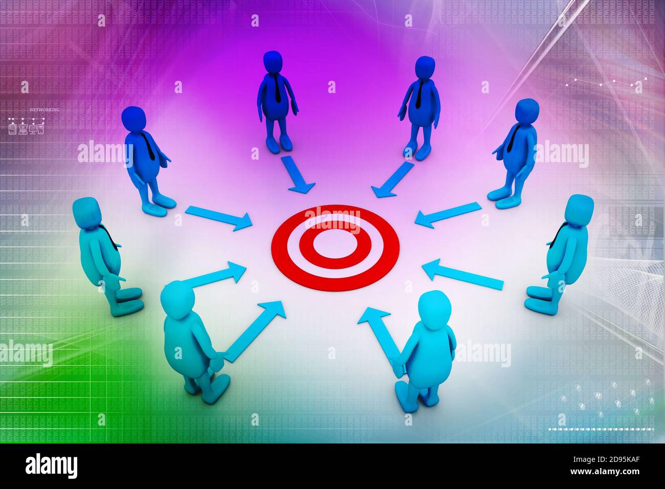 Team work target Stock Photo - Alamy