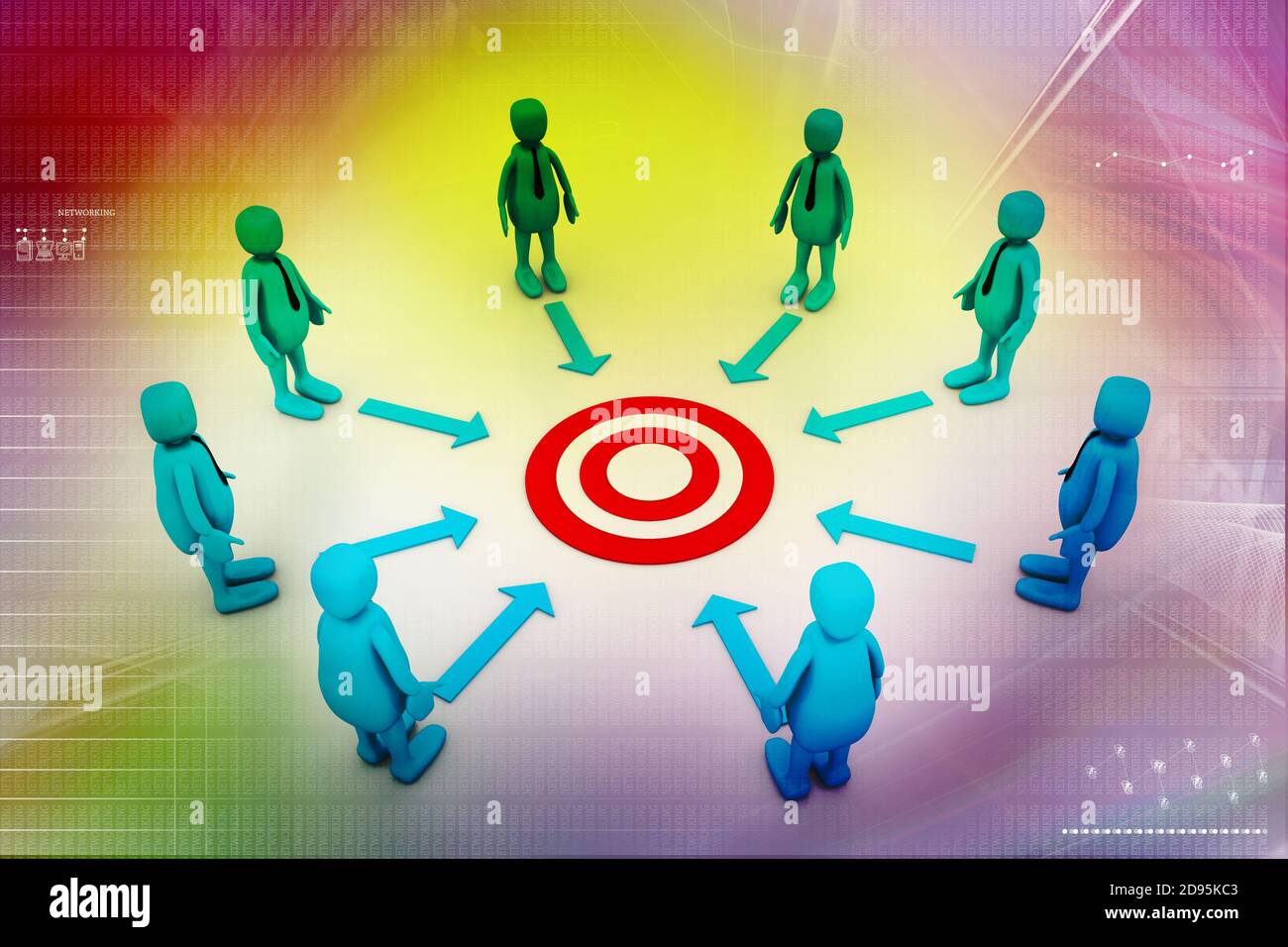 Team work target Stock Photo - Alamy