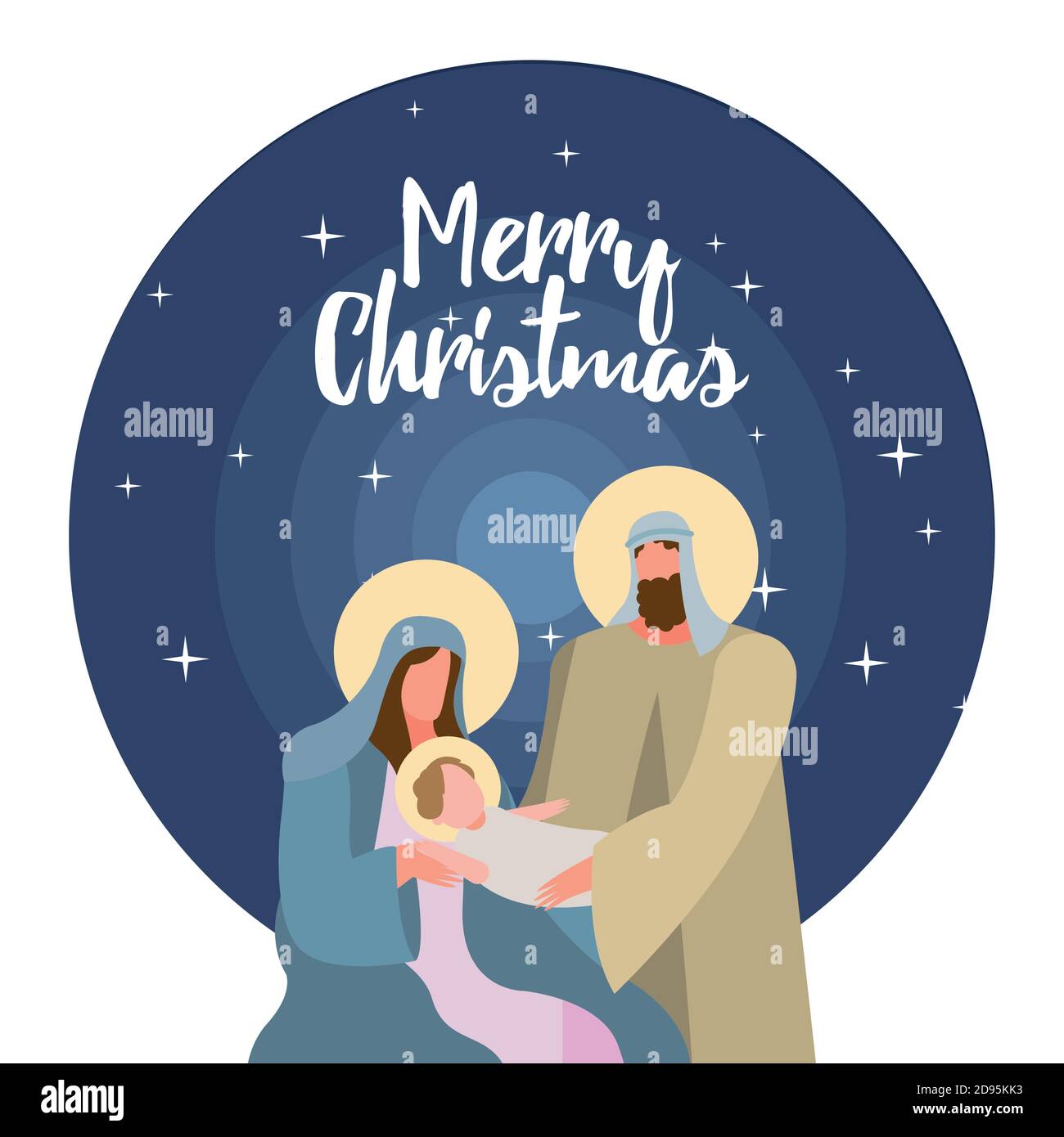 Holy Family Christmas Vector