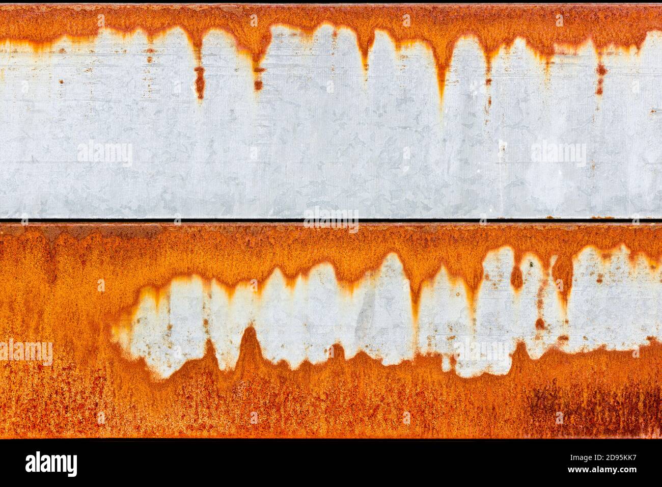 Orange rust pattern on a flat metal surface Stock Photo - Alamy