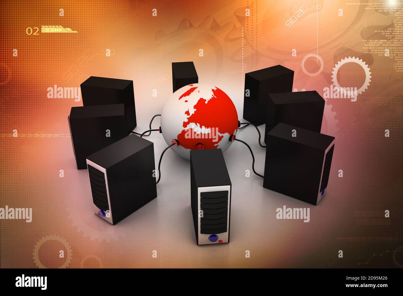 Global computer network Stock Photo - Alamy