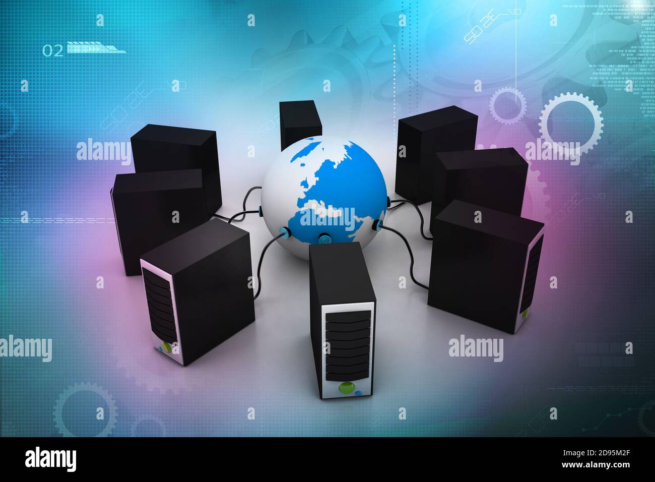 Global computer network Stock Photo - Alamy