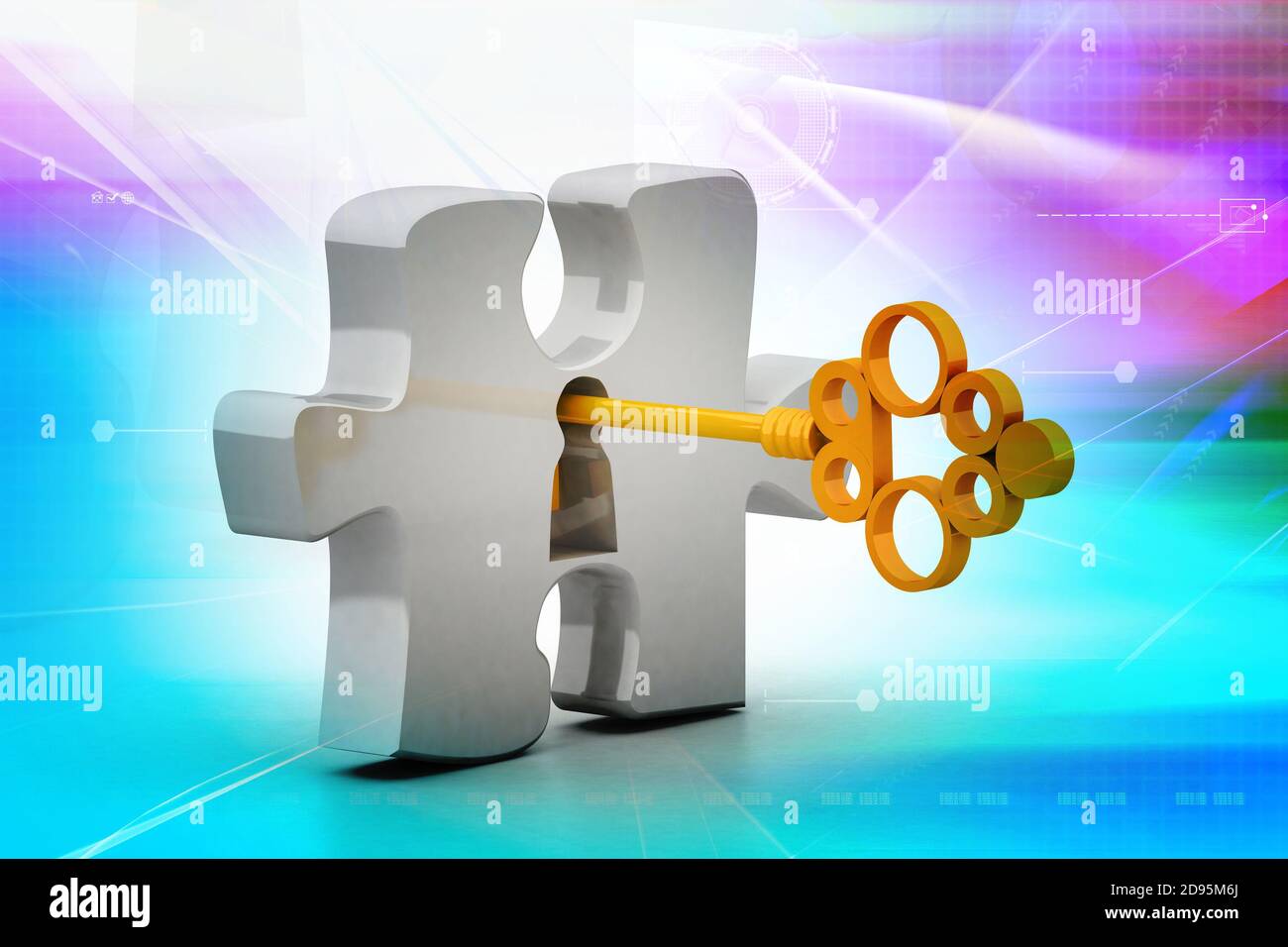 Golden key success illustration hi-res stock photography and images - Alamy