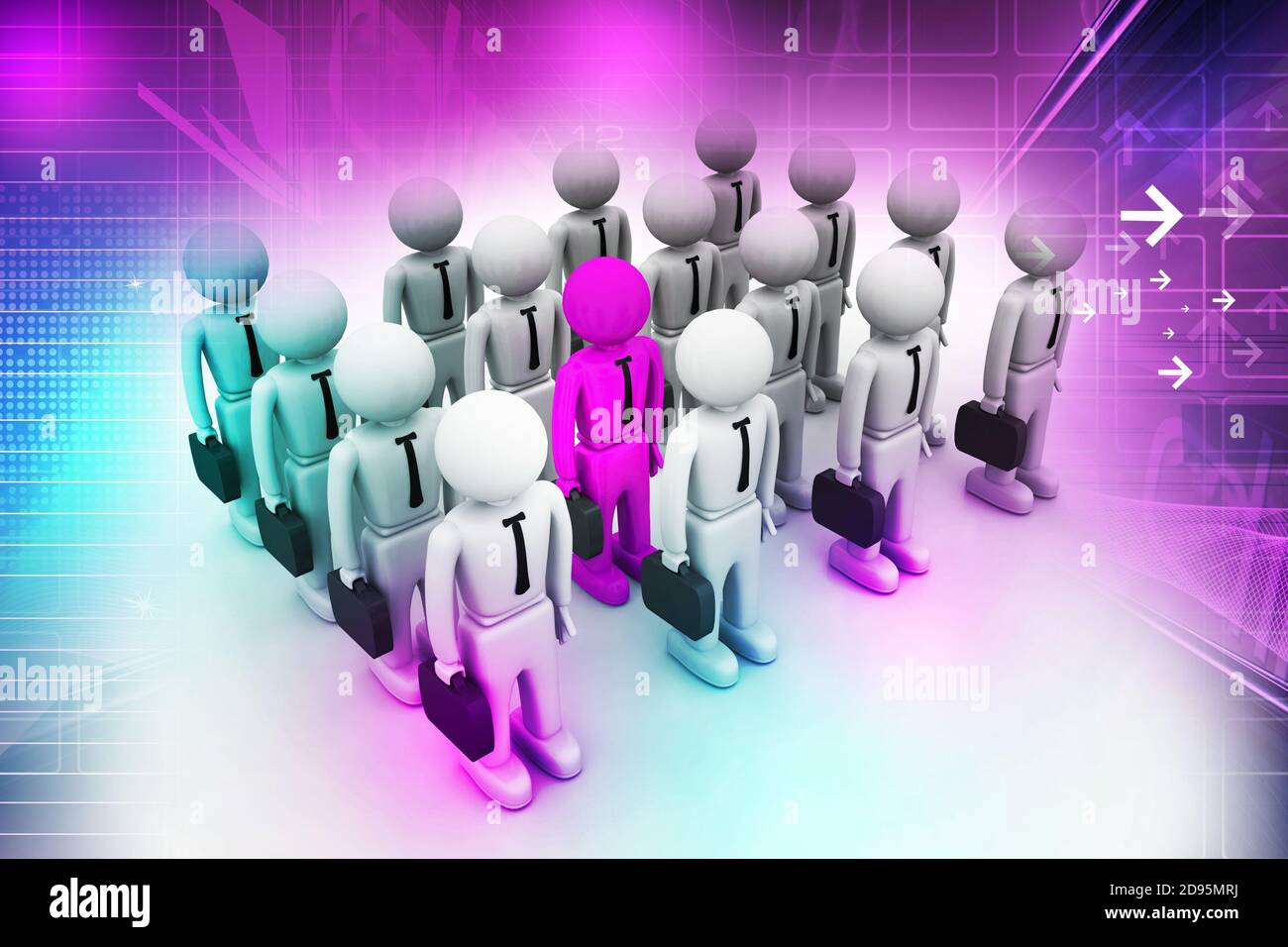 Strong team with leader Stock Photo - Alamy