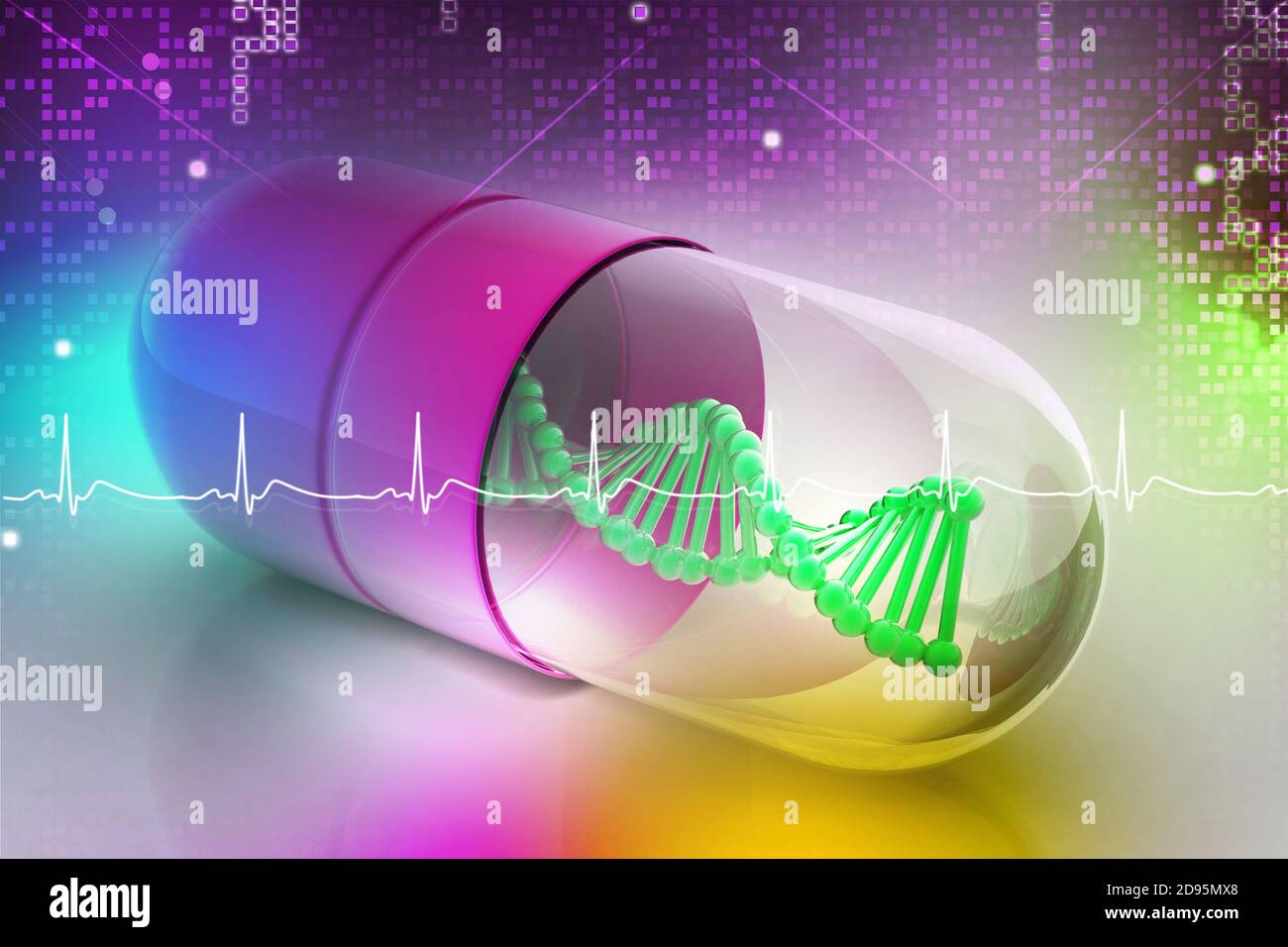 Dna in pill Stock Photo - Alamy